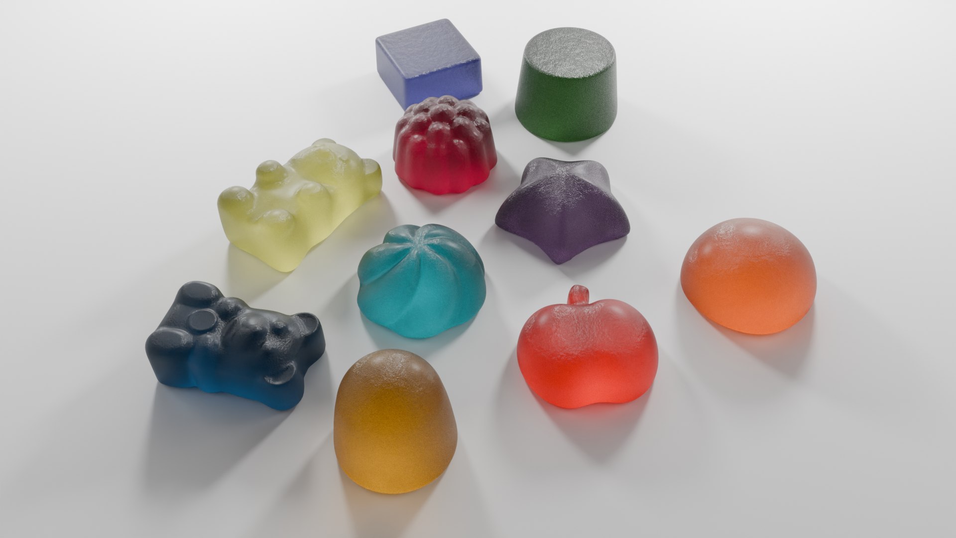 3D Gummies Set Model - TurboSquid 2401543
