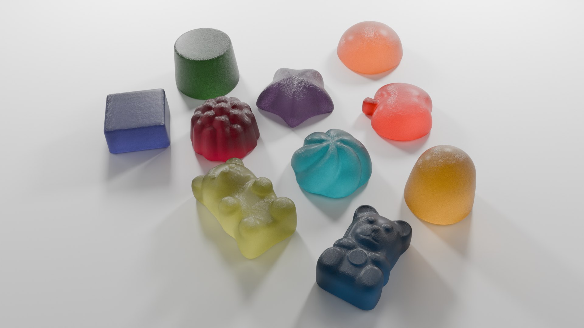 3D Gummies Set Model - TurboSquid 2401543