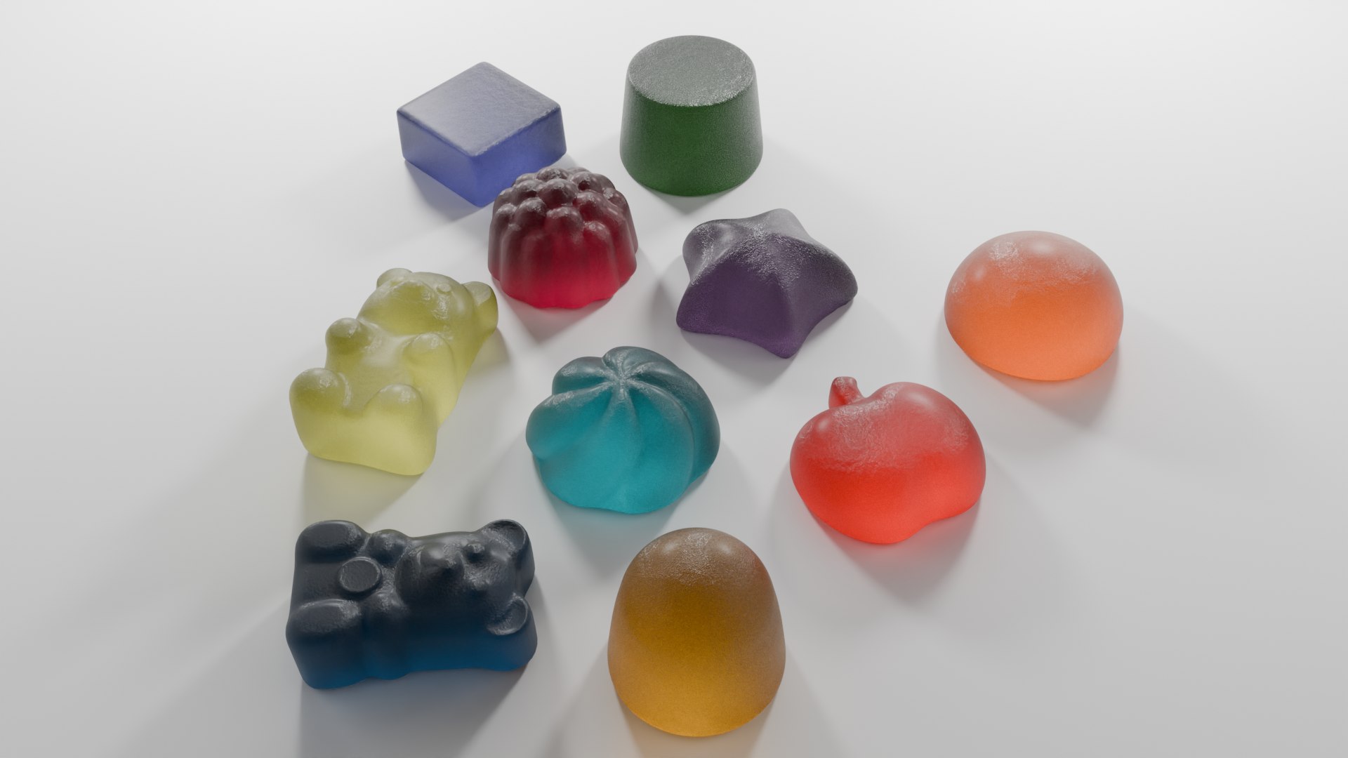 3D Gummies Set Model - TurboSquid 2401543