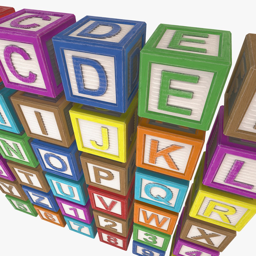 Alphabet - Wood Color 3d Model