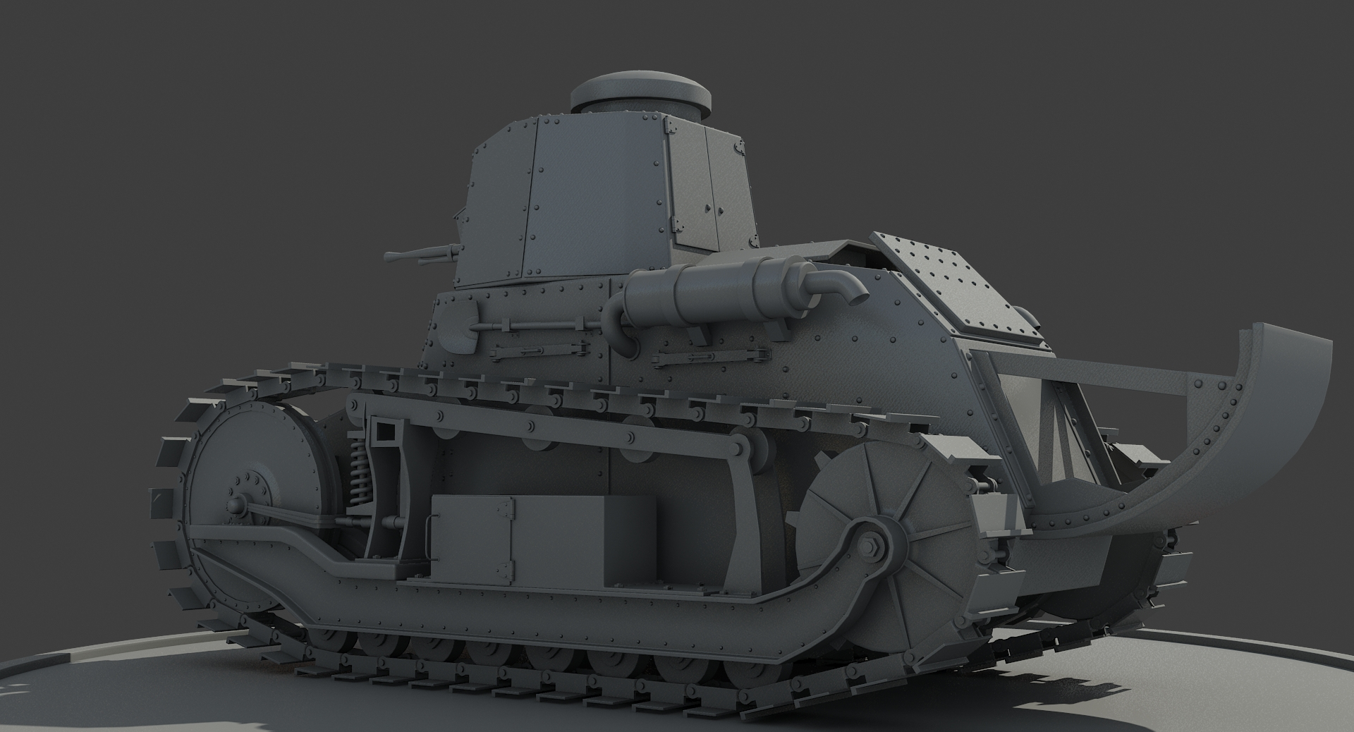 Wwi ft-17 tank 3D model - TurboSquid 1366918