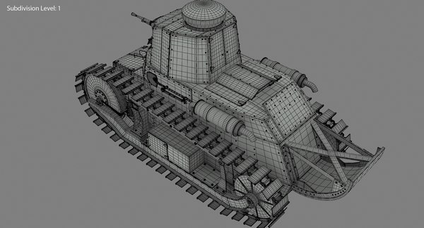 Wwi ft-17 tank 3D model - TurboSquid 1366918