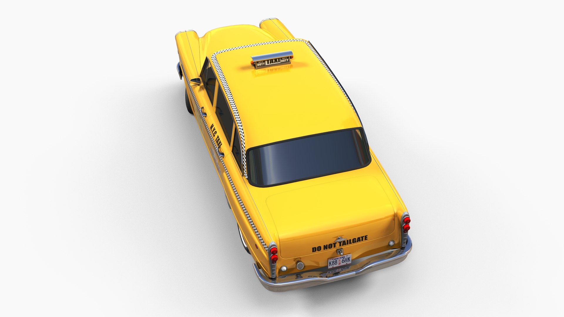 3D Yellow Taxi Cab - TurboSquid 2154092