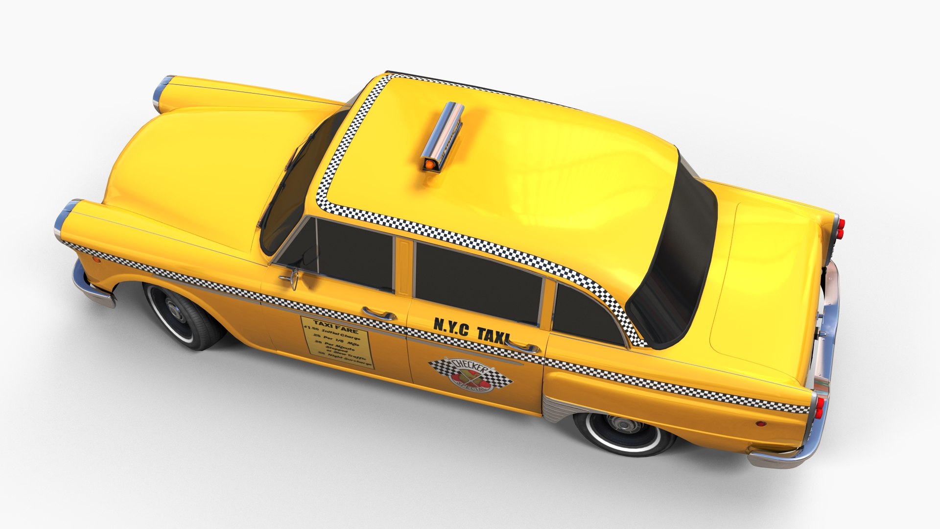 3D Yellow Taxi Cab - TurboSquid 2154092