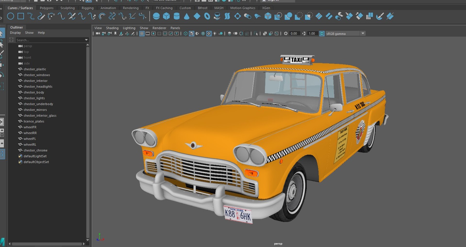 3D Yellow Taxi Cab - TurboSquid 2154092