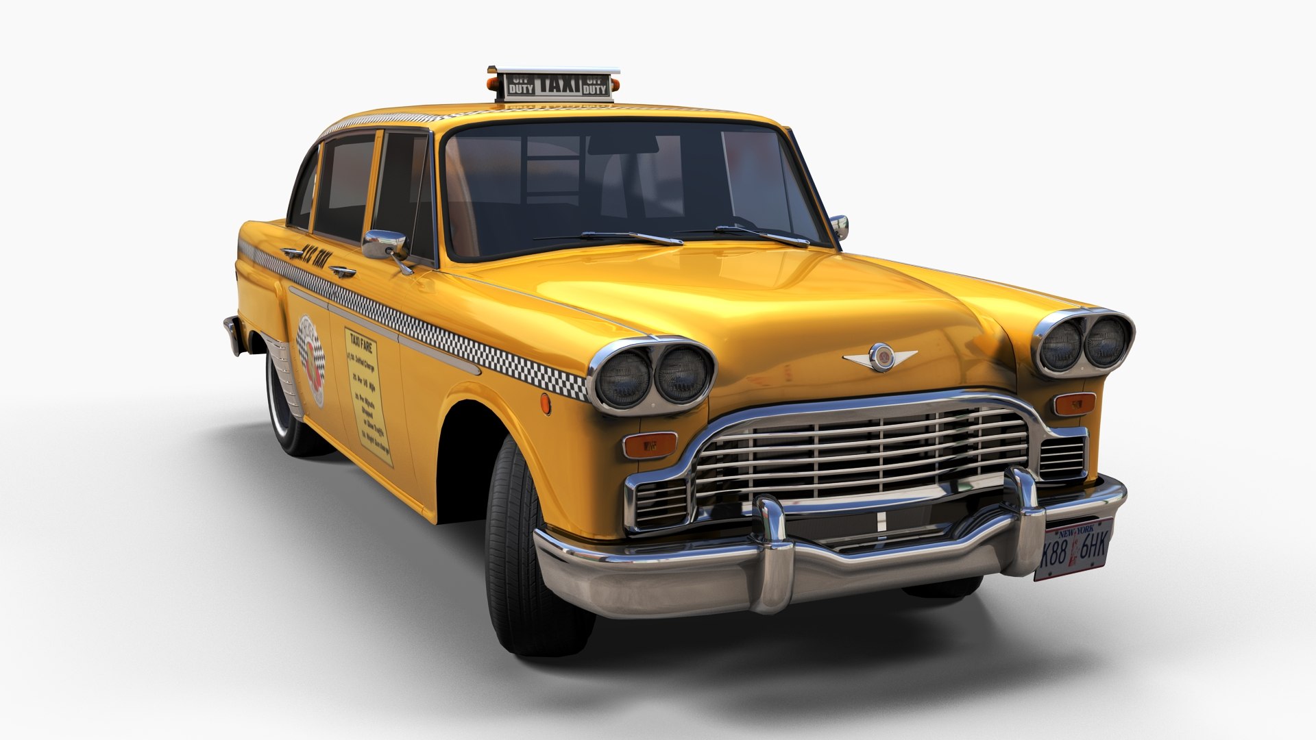 3D Yellow Taxi Cab - TurboSquid 2154092