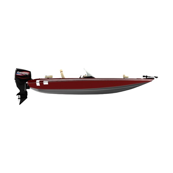 3d model bass boat