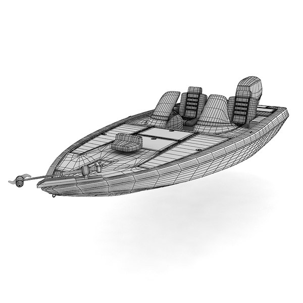 3d model bass boat