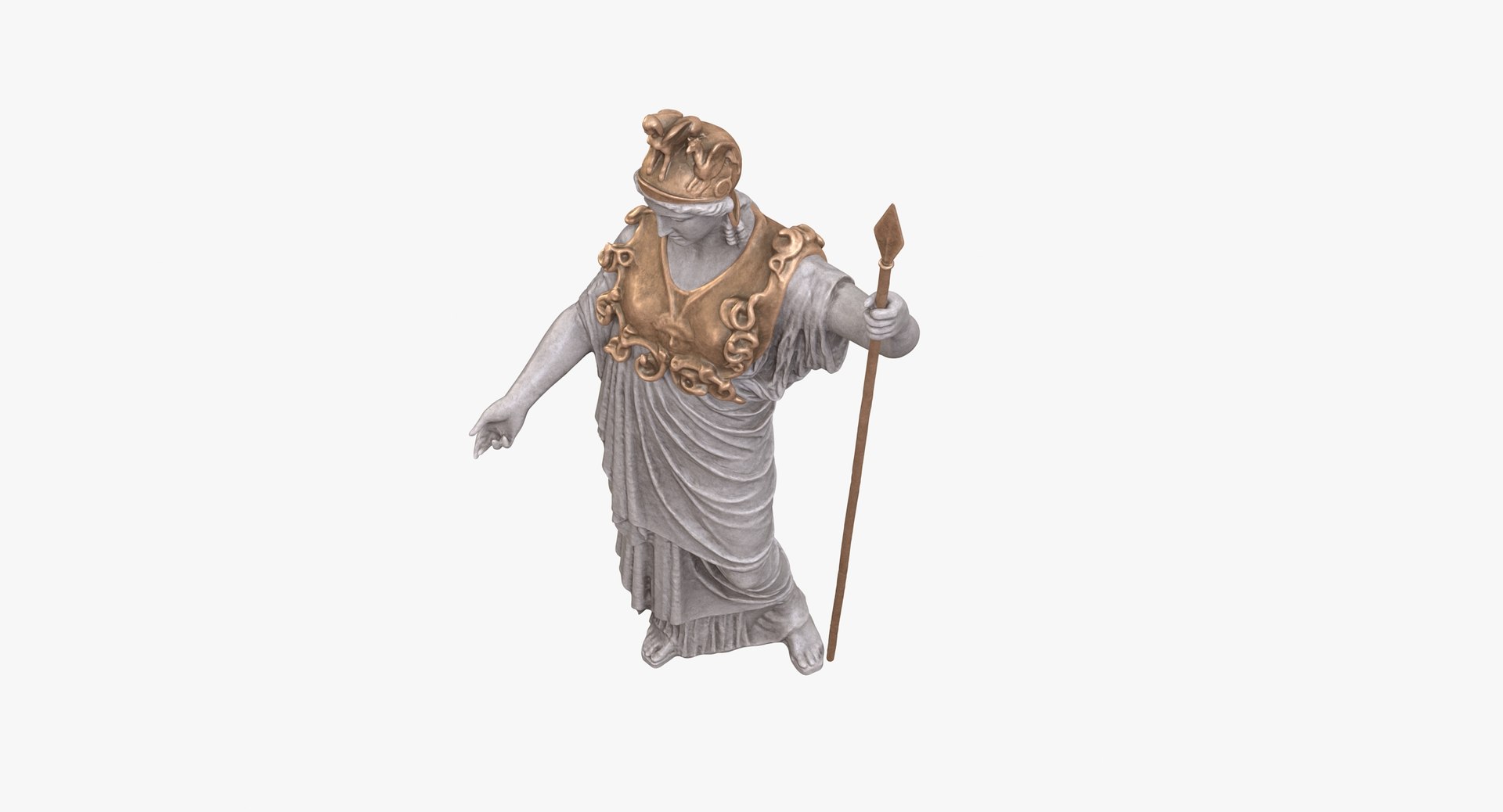 3D Athena Statue v2 - TurboSquid 2031855