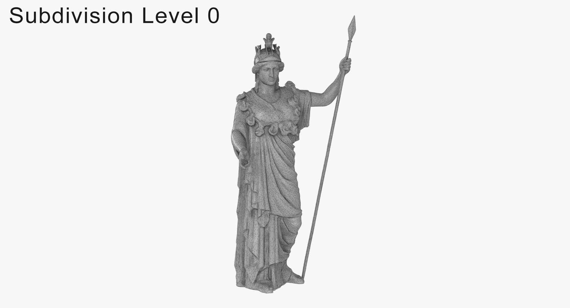 3D Athena Statue v2 - TurboSquid 2031855
