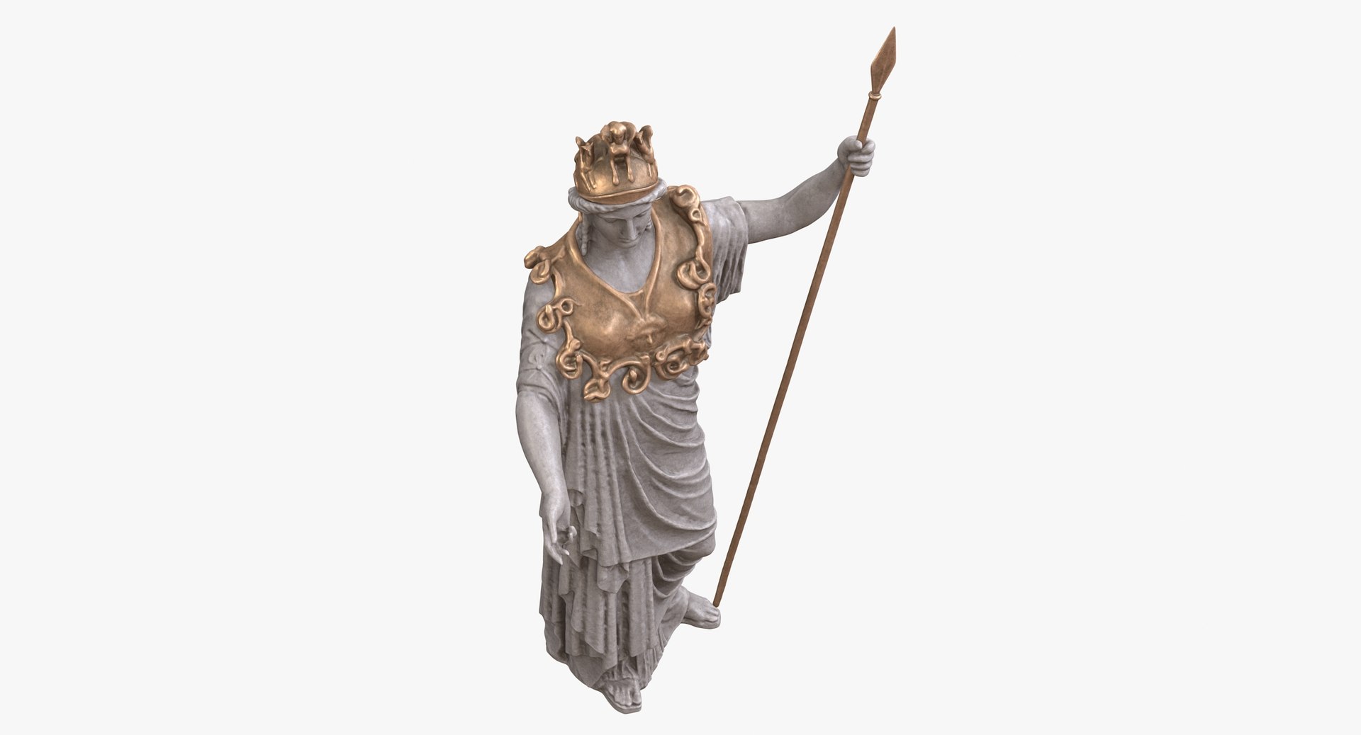 3D Athena Statue v2 - TurboSquid 2031855