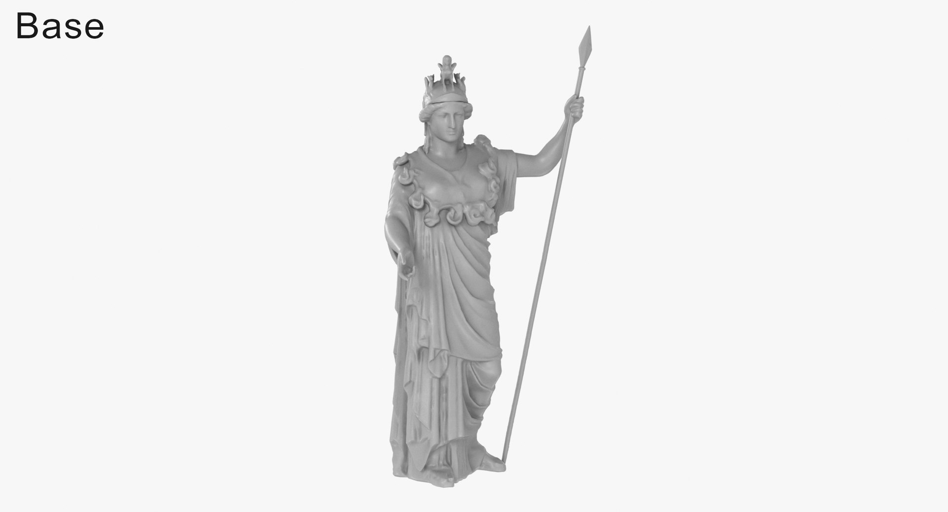 3D Athena Statue v2 - TurboSquid 2031855