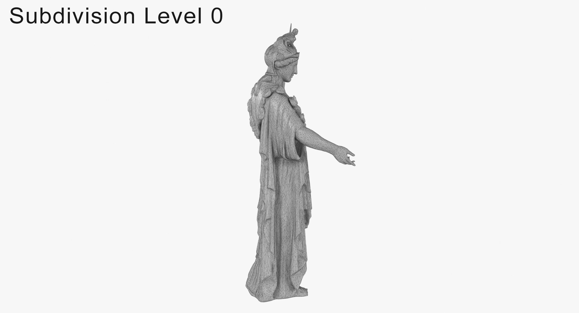 3D Athena Statue v2 - TurboSquid 2031855