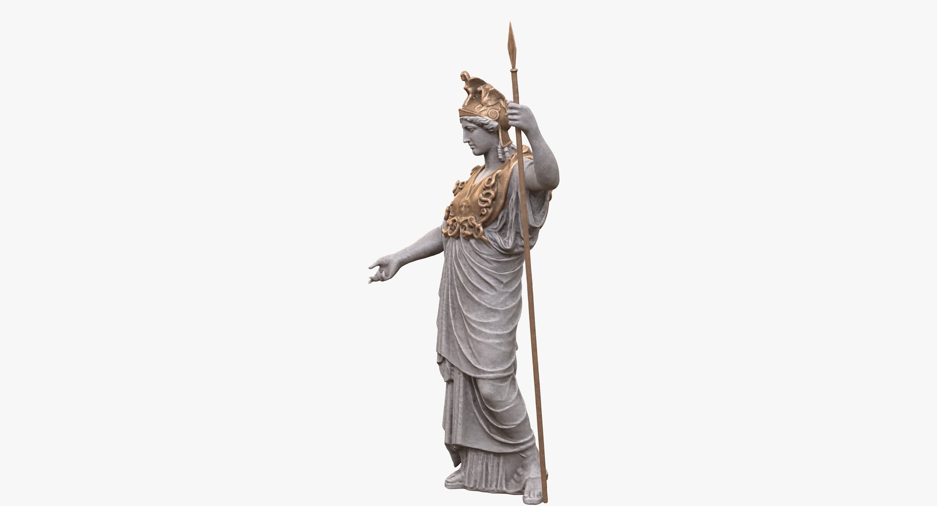 3D Athena Statue v2 - TurboSquid 2031855