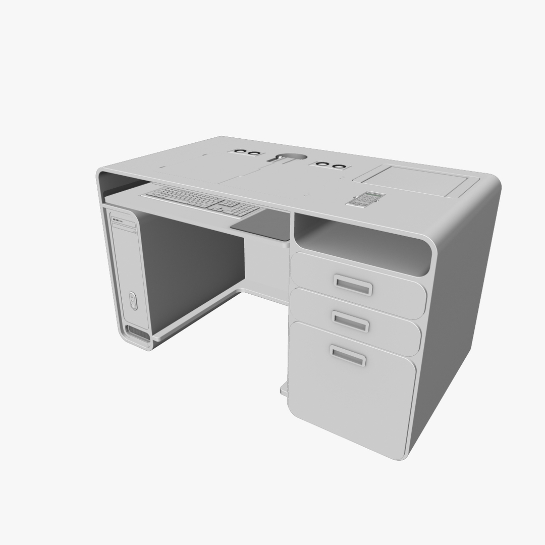 3d Workstation Office Work Desk