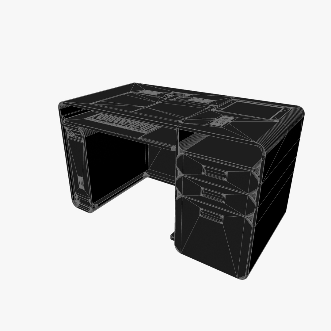 3d Workstation Office Work Desk