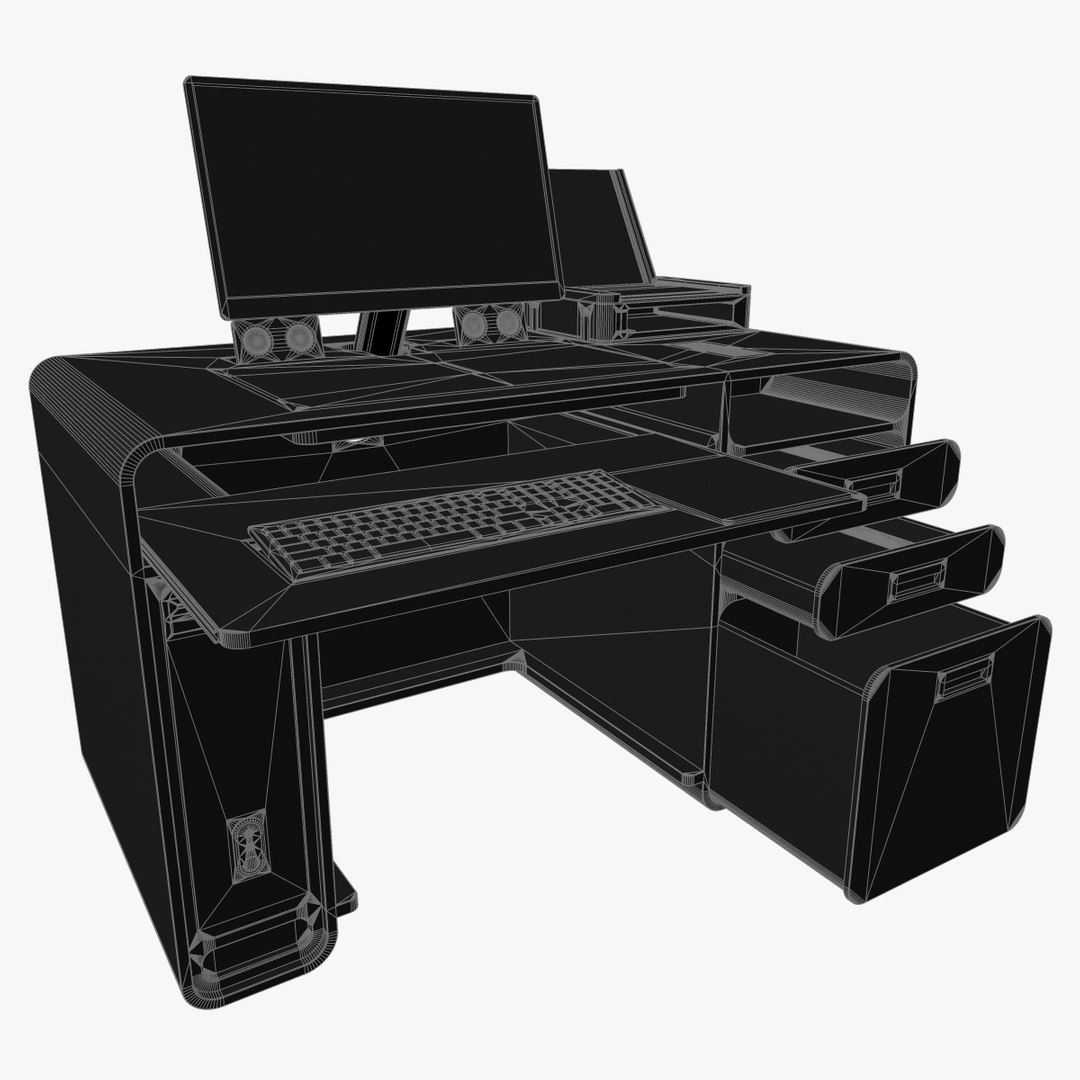 3d Workstation Office Work Desk