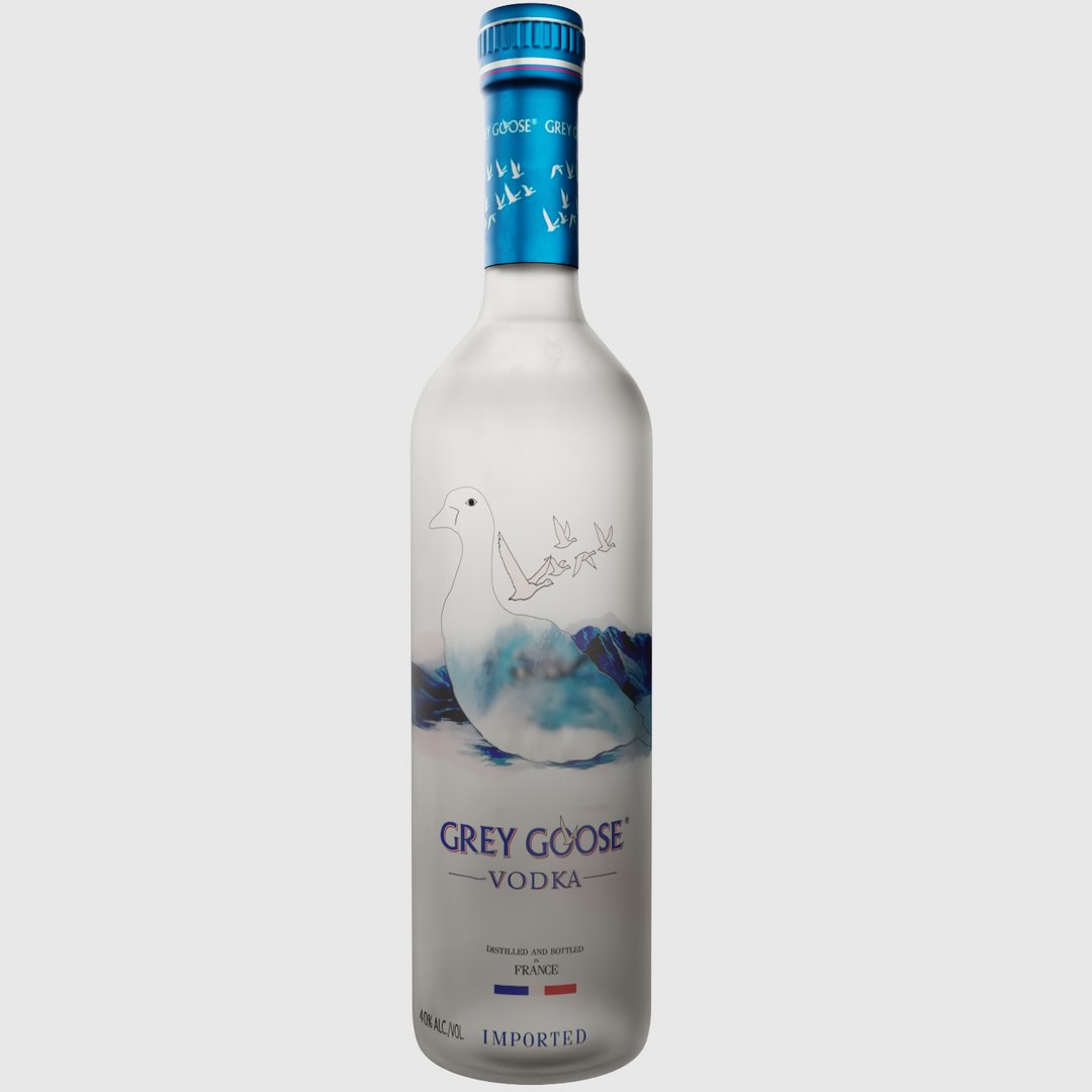 Grey Goose Vodka Alcohol Bottle 3D - TurboSquid 2398101