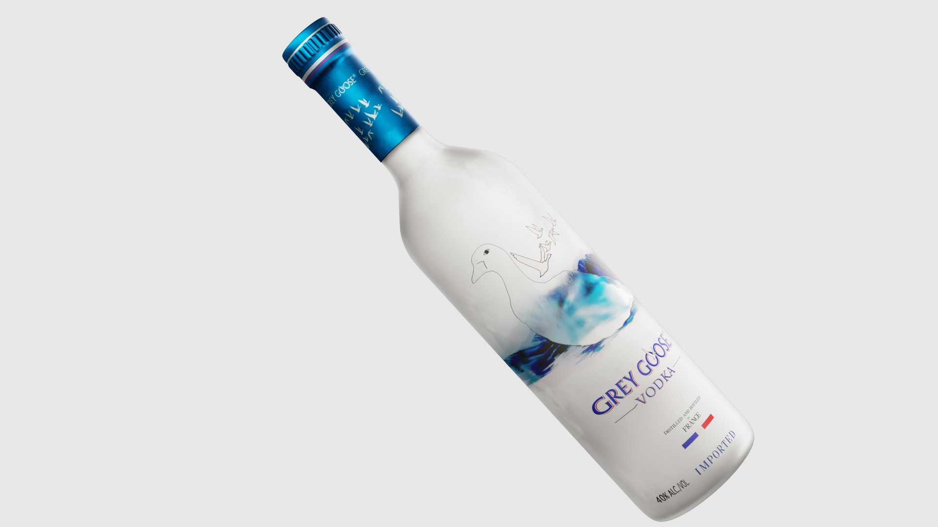 Grey Goose Vodka Alcohol Bottle 3D - TurboSquid 2398101