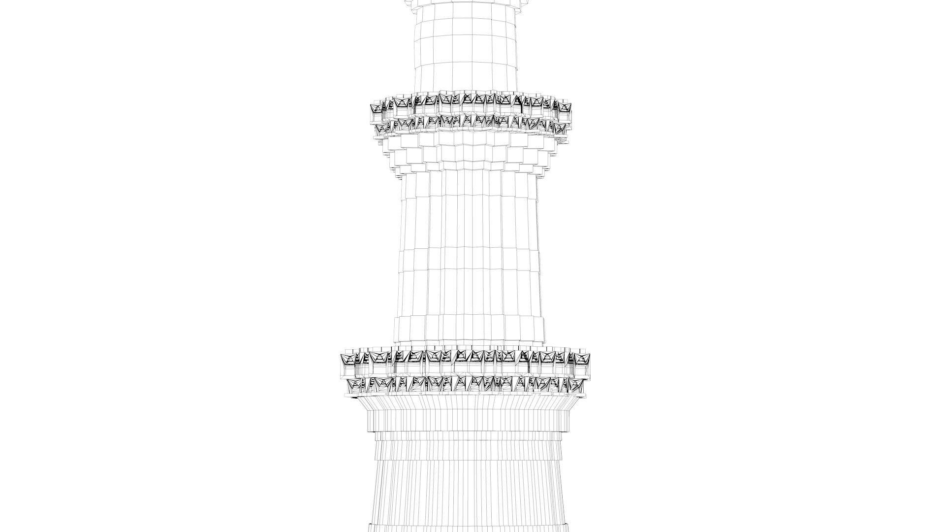 Qutub Minar 3D Model - TurboSquid 2422212