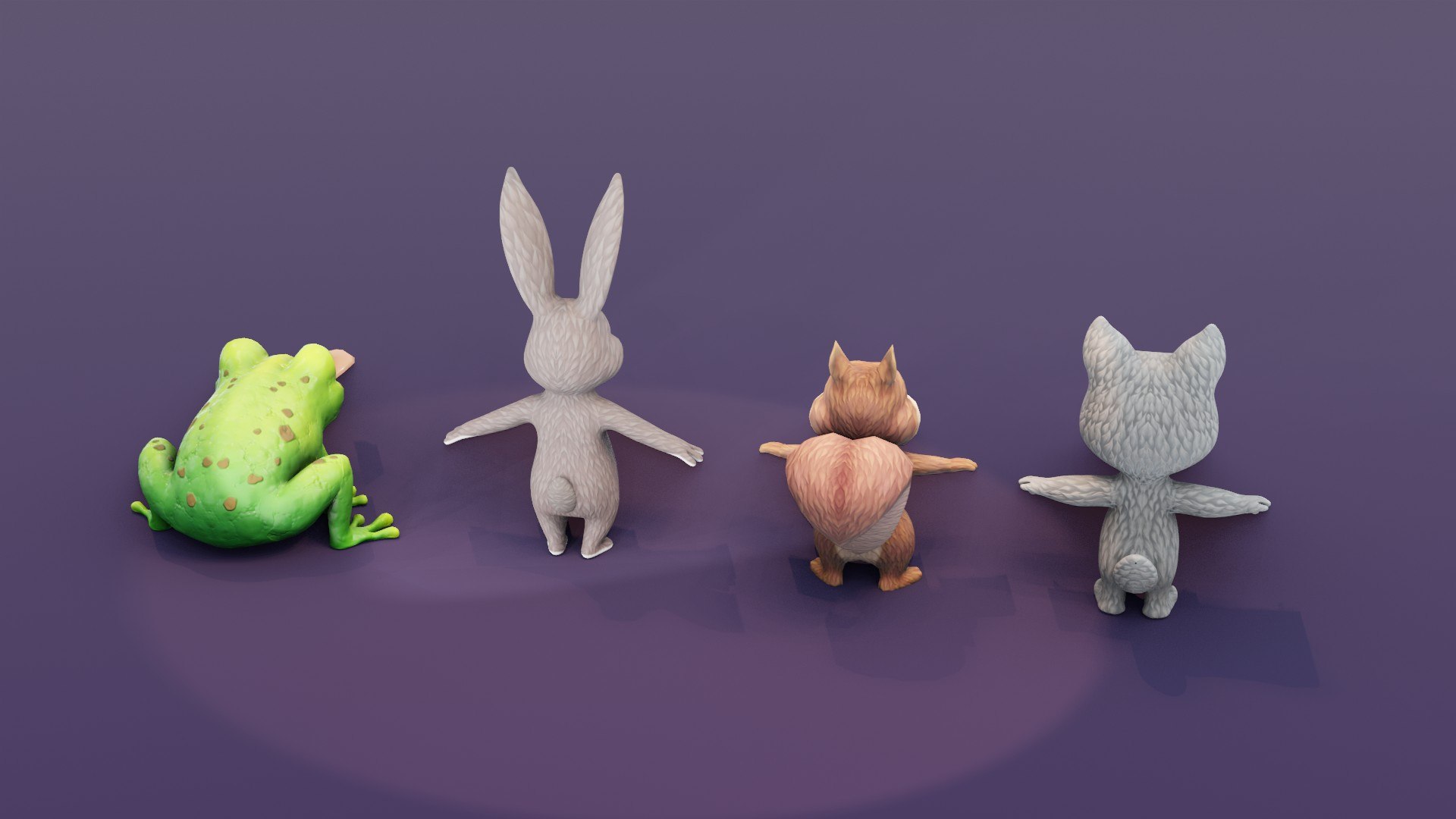 Animated Cartoon Animals 3D Models Pack 9 3D Model - TurboSquid 2093002
