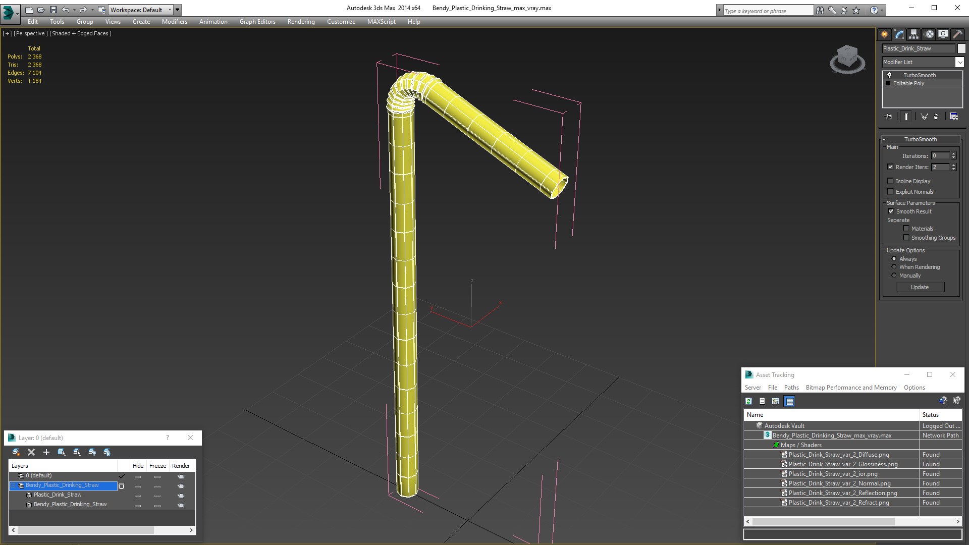 Bendy Plastic Drinking Straw 3D model - TurboSquid 1799612