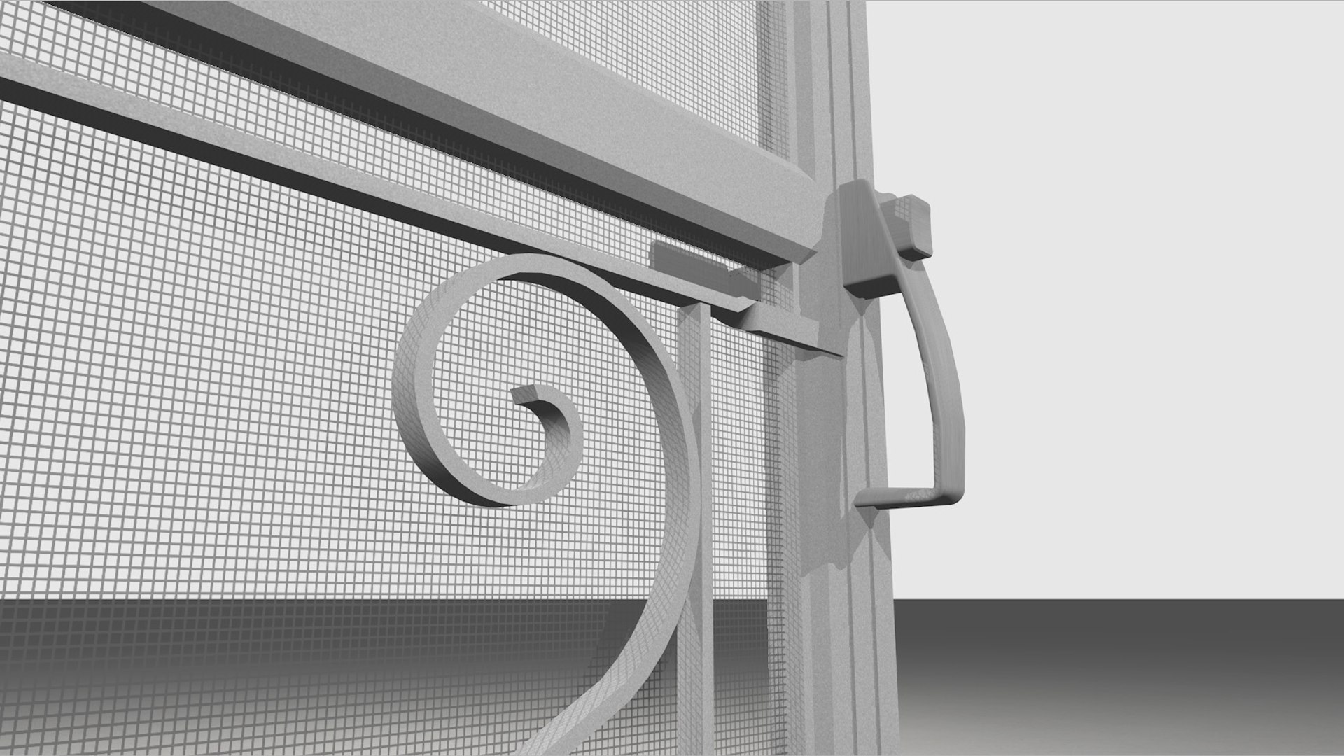 Screen Door Retro 3D Model - TurboSquid 1537330