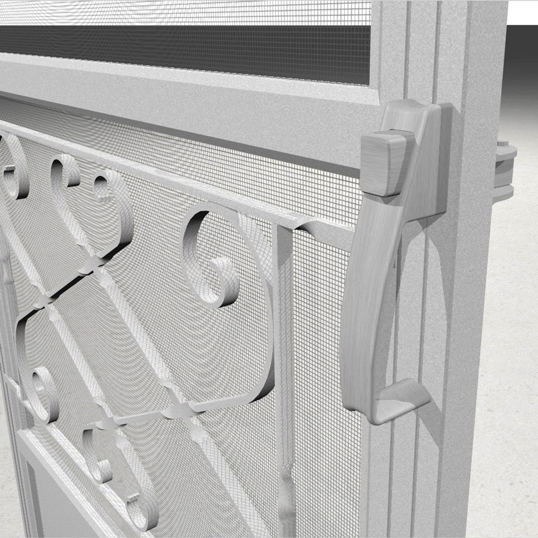 Screen Door Retro 3D Model - TurboSquid 1537330