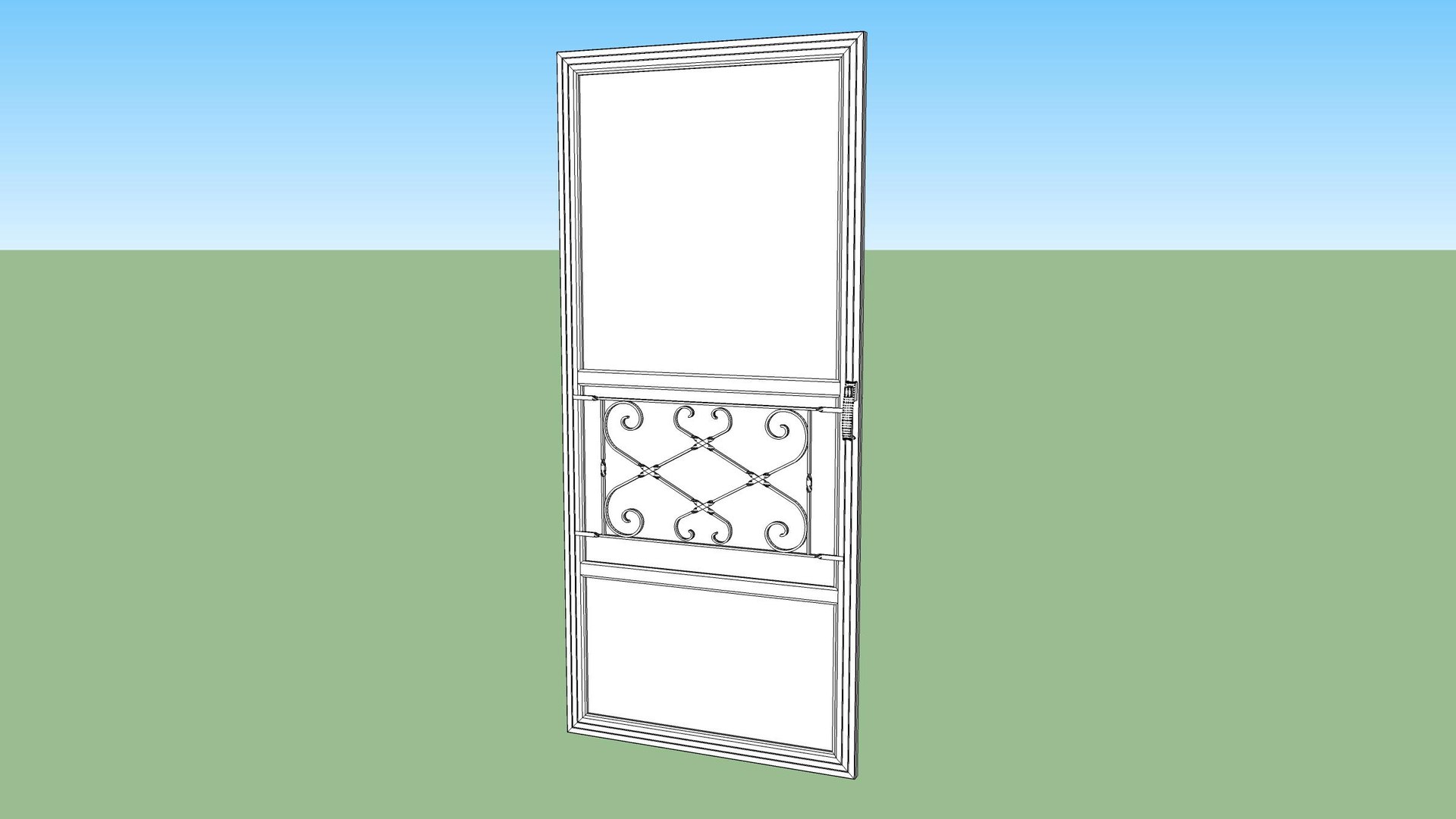 Screen Door Retro 3D Model - TurboSquid 1537330