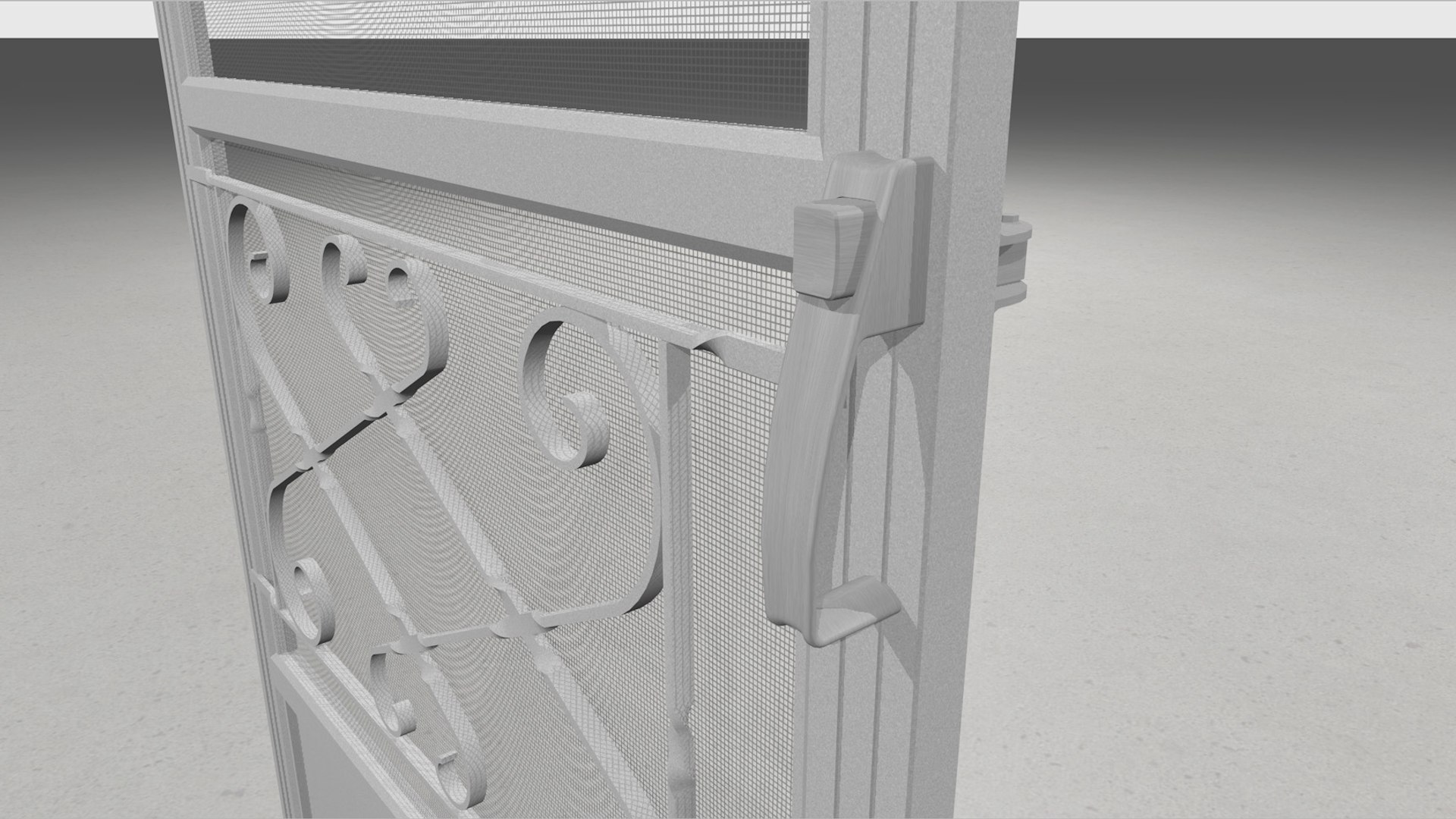 Screen Door Retro 3D Model - TurboSquid 1537330