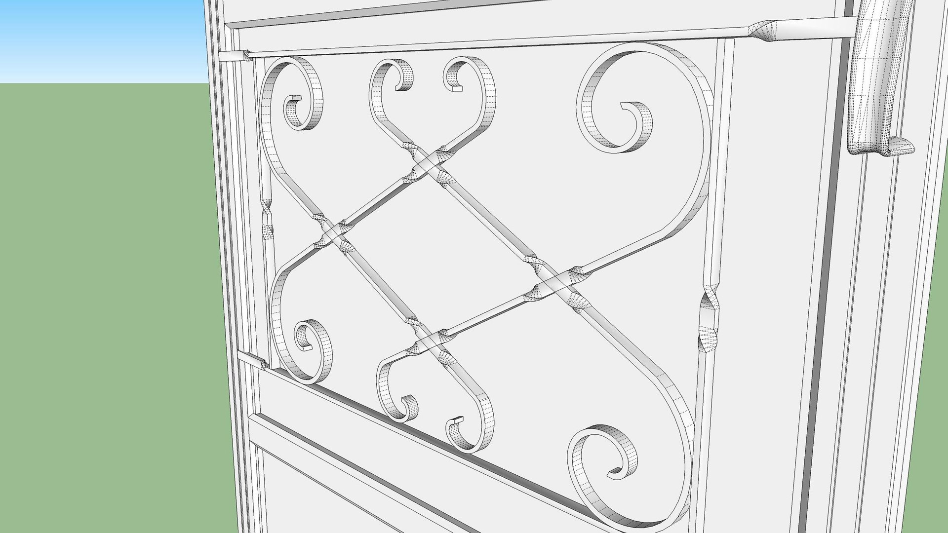 Screen Door Retro 3D Model - TurboSquid 1537330