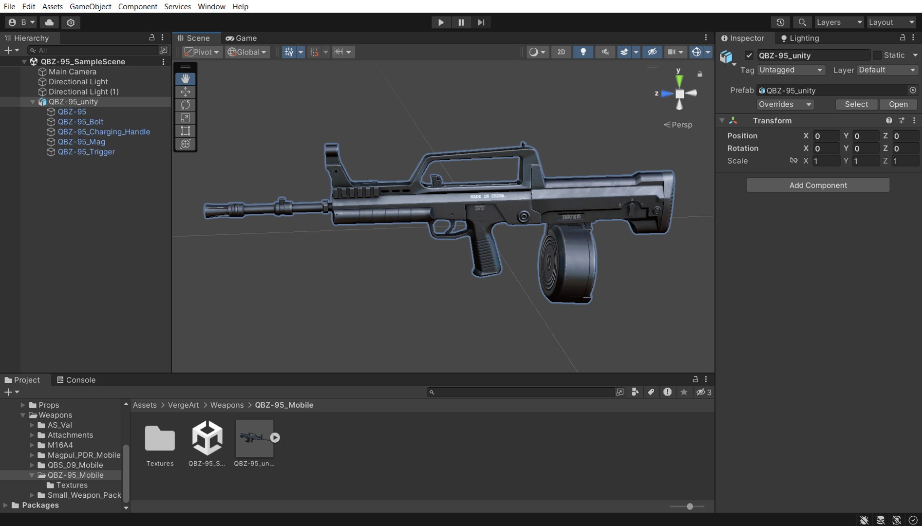 3D QBB-95 LSW Rifle - Mobile Ready Low Poly - TurboSquid 2278599