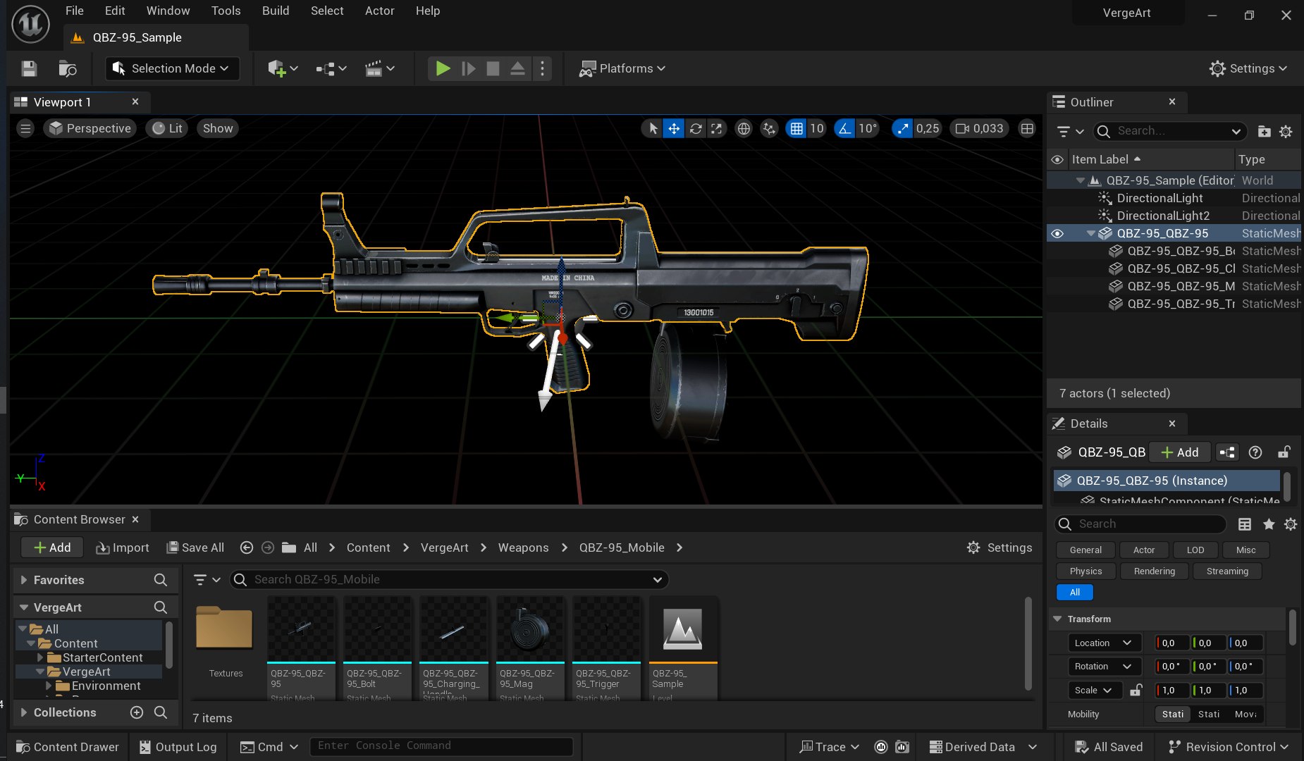 3D QBB-95 LSW Rifle - Mobile Ready Low Poly - TurboSquid 2278599