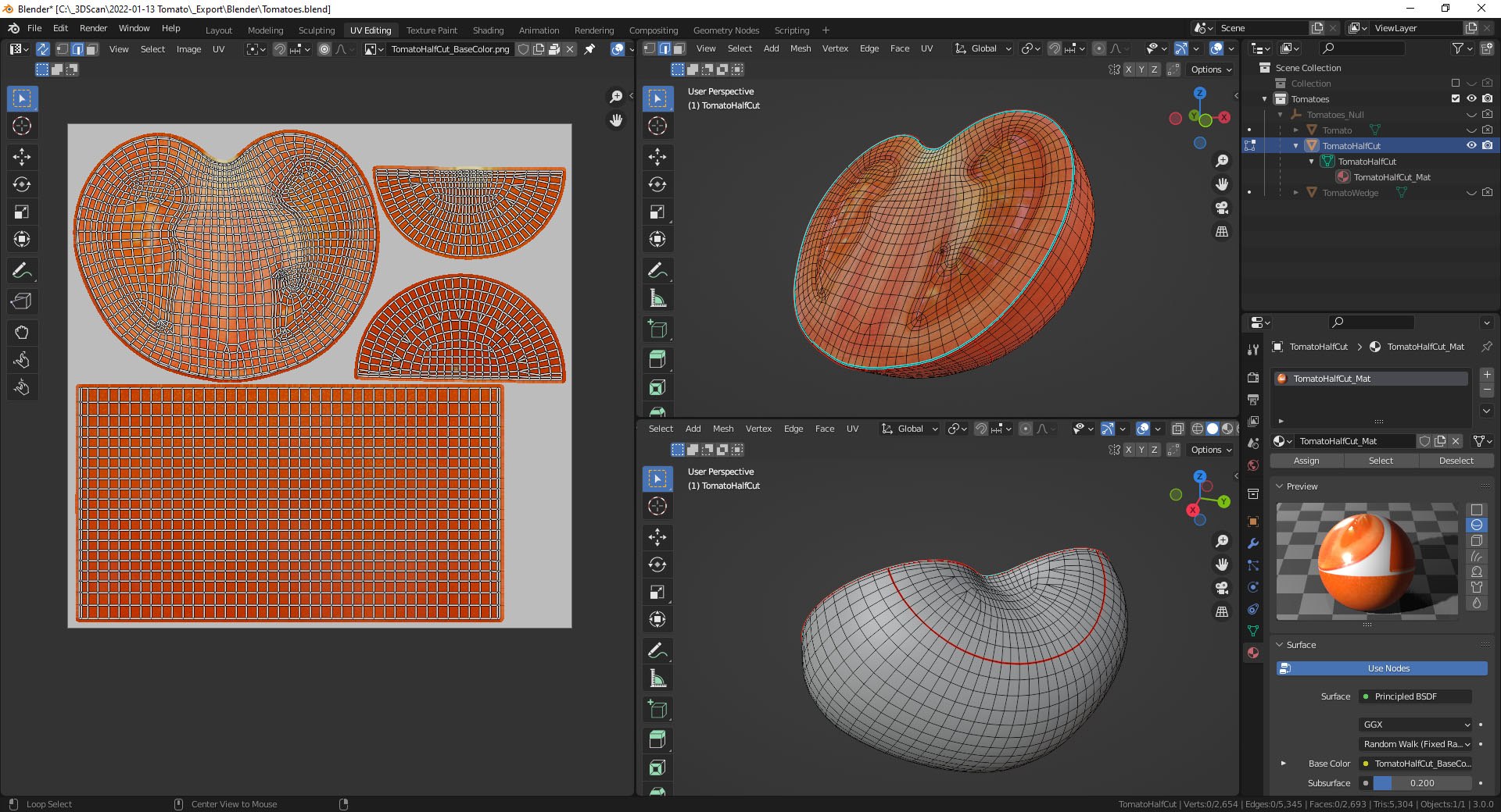 Tomatoes PBR Scan Retopo 3D Model - TurboSquid 1858966