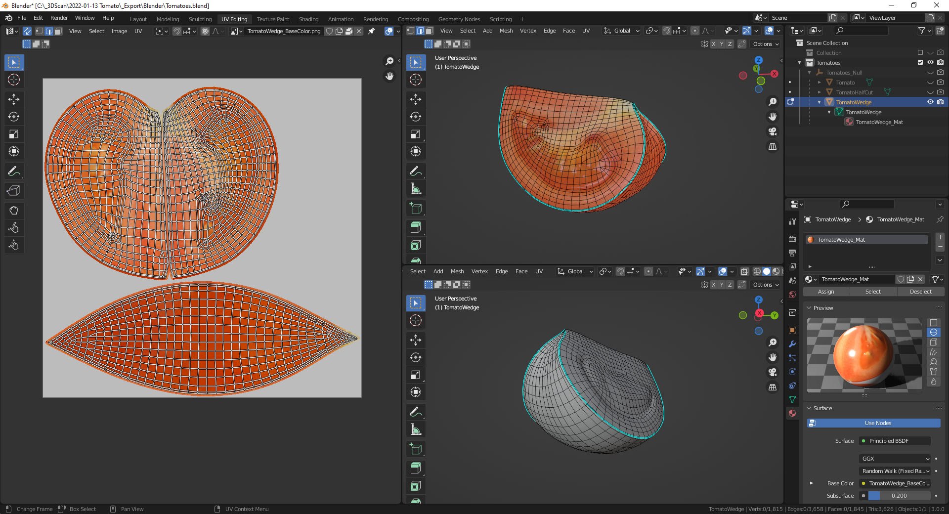 Tomatoes PBR Scan Retopo 3D Model - TurboSquid 1858966