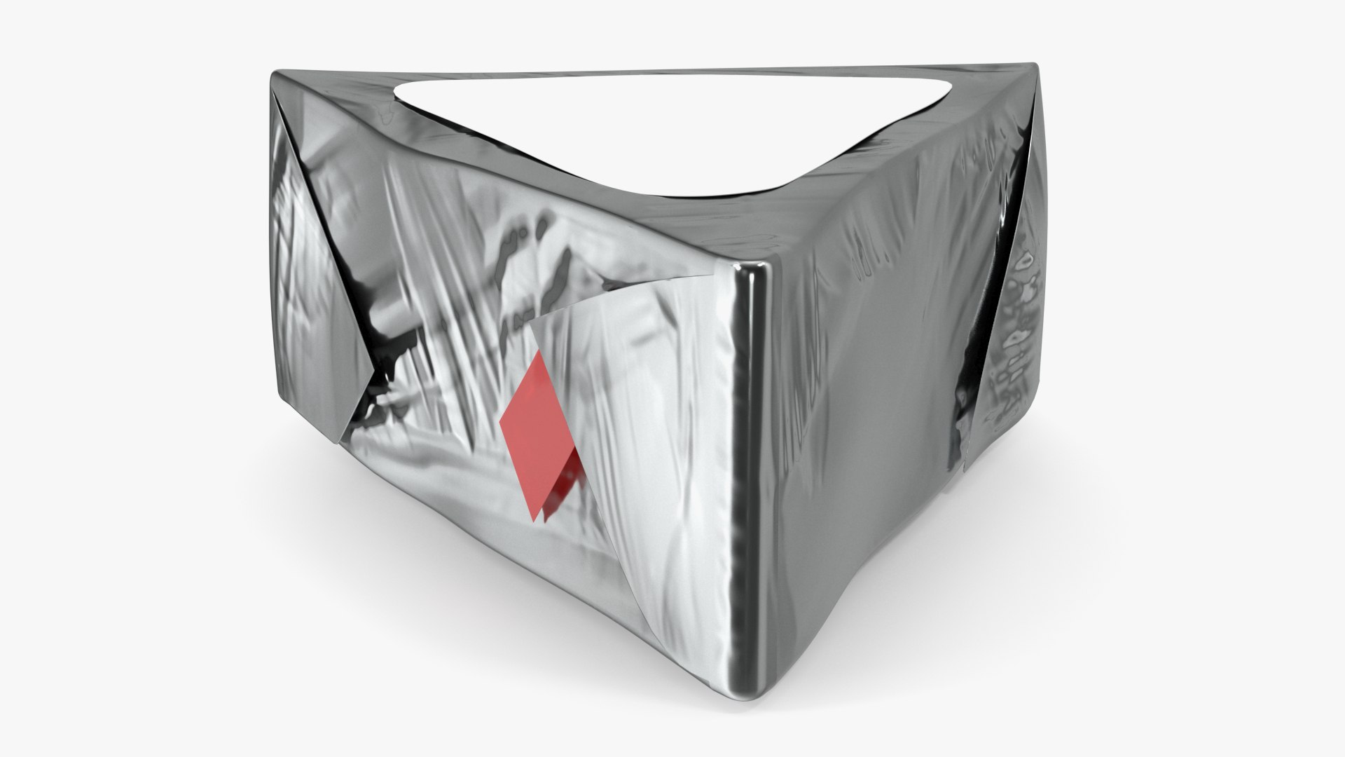 Foil Triangle Of Creamy Cheese Model - TurboSquid 2157712