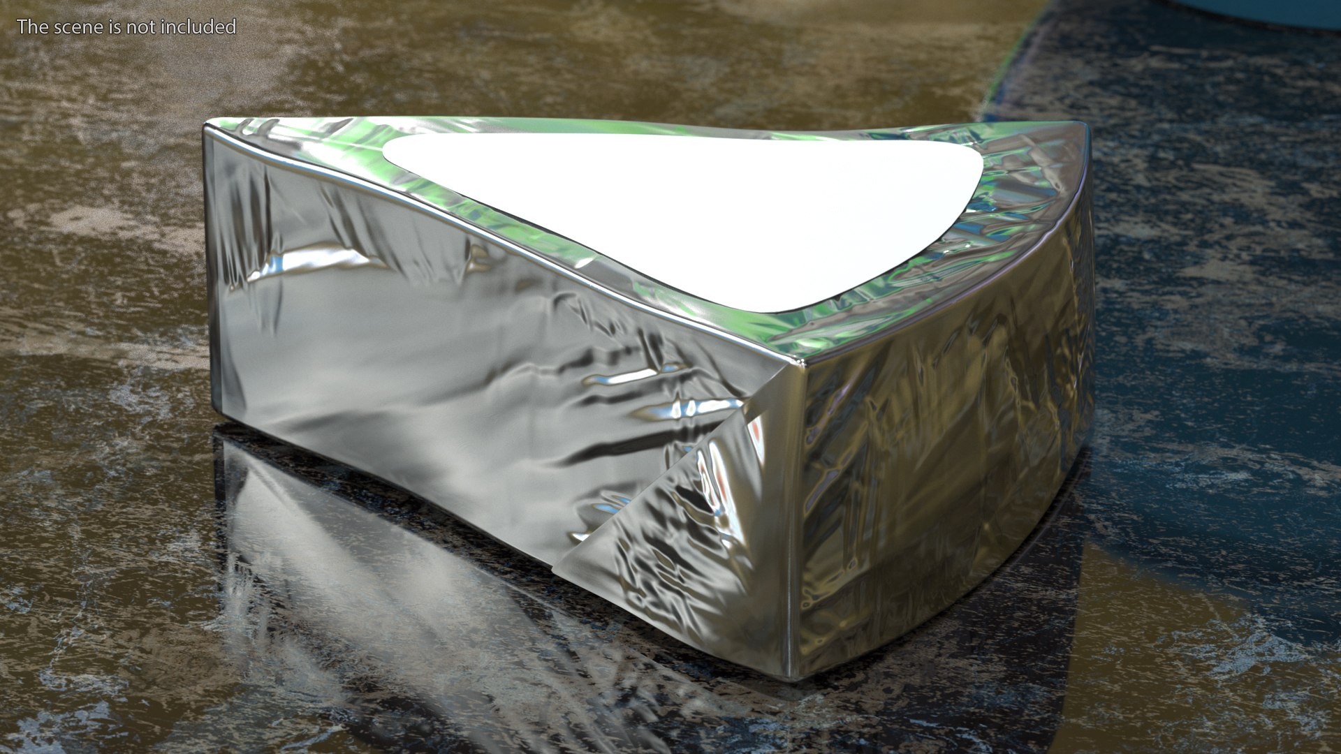 Foil Triangle Of Creamy Cheese Model - TurboSquid 2157712