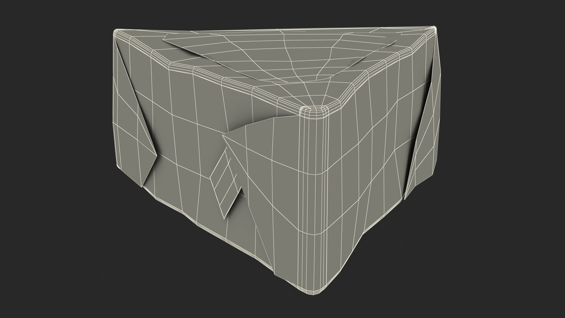 Foil Triangle Of Creamy Cheese Model - TurboSquid 2157712