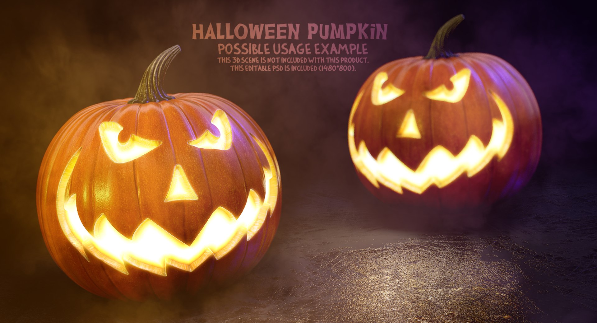 3d halloween pumpkin model