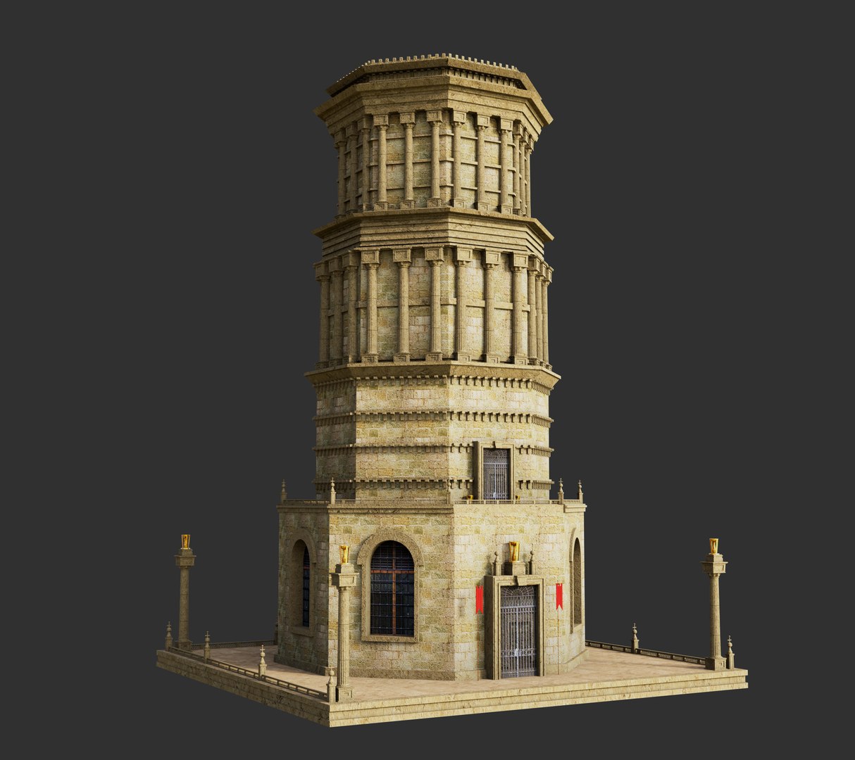 3D Anicent Magne Tower Model - TurboSquid 2339201