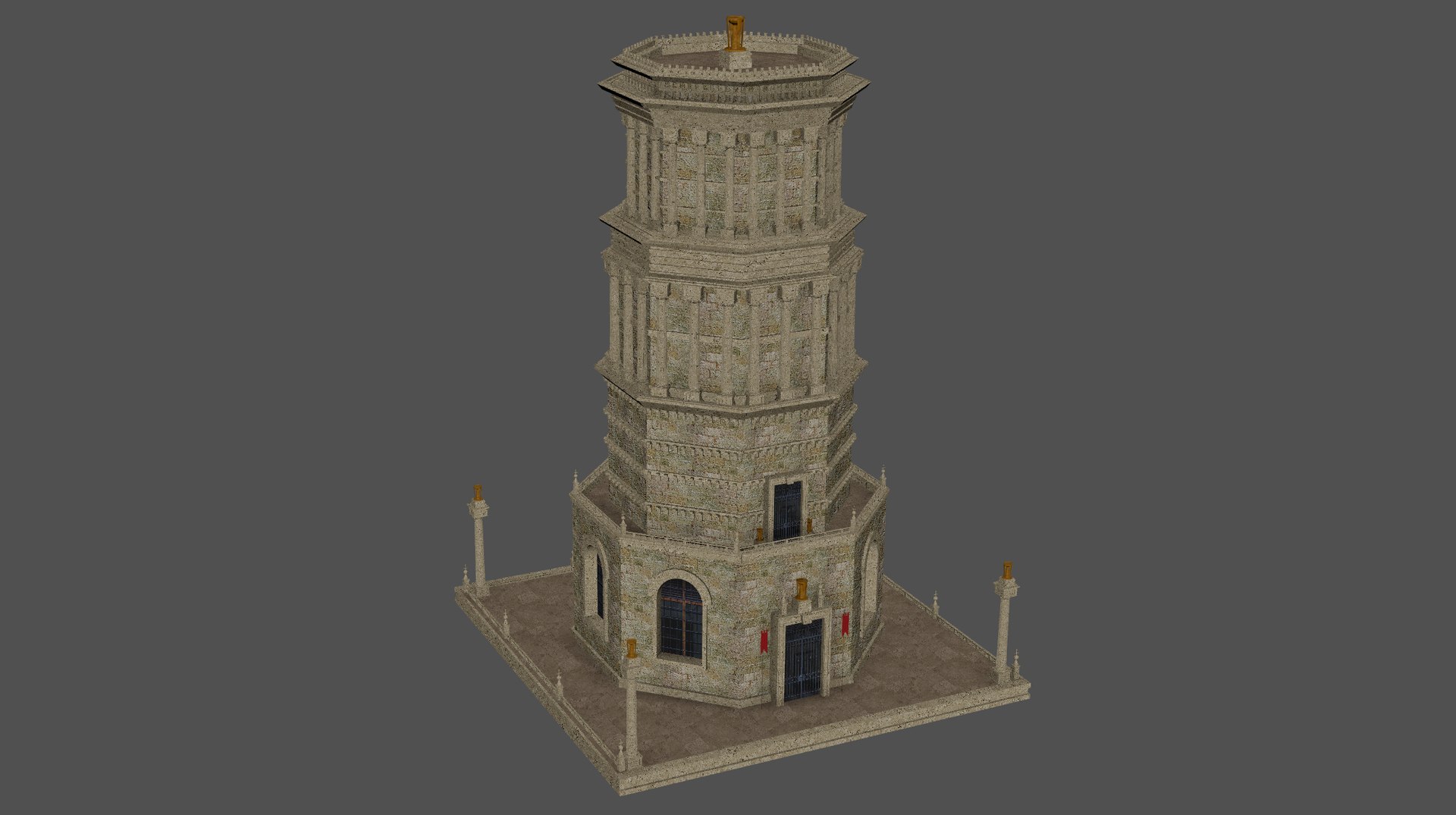 3D Anicent Magne Tower Model - TurboSquid 2339201
