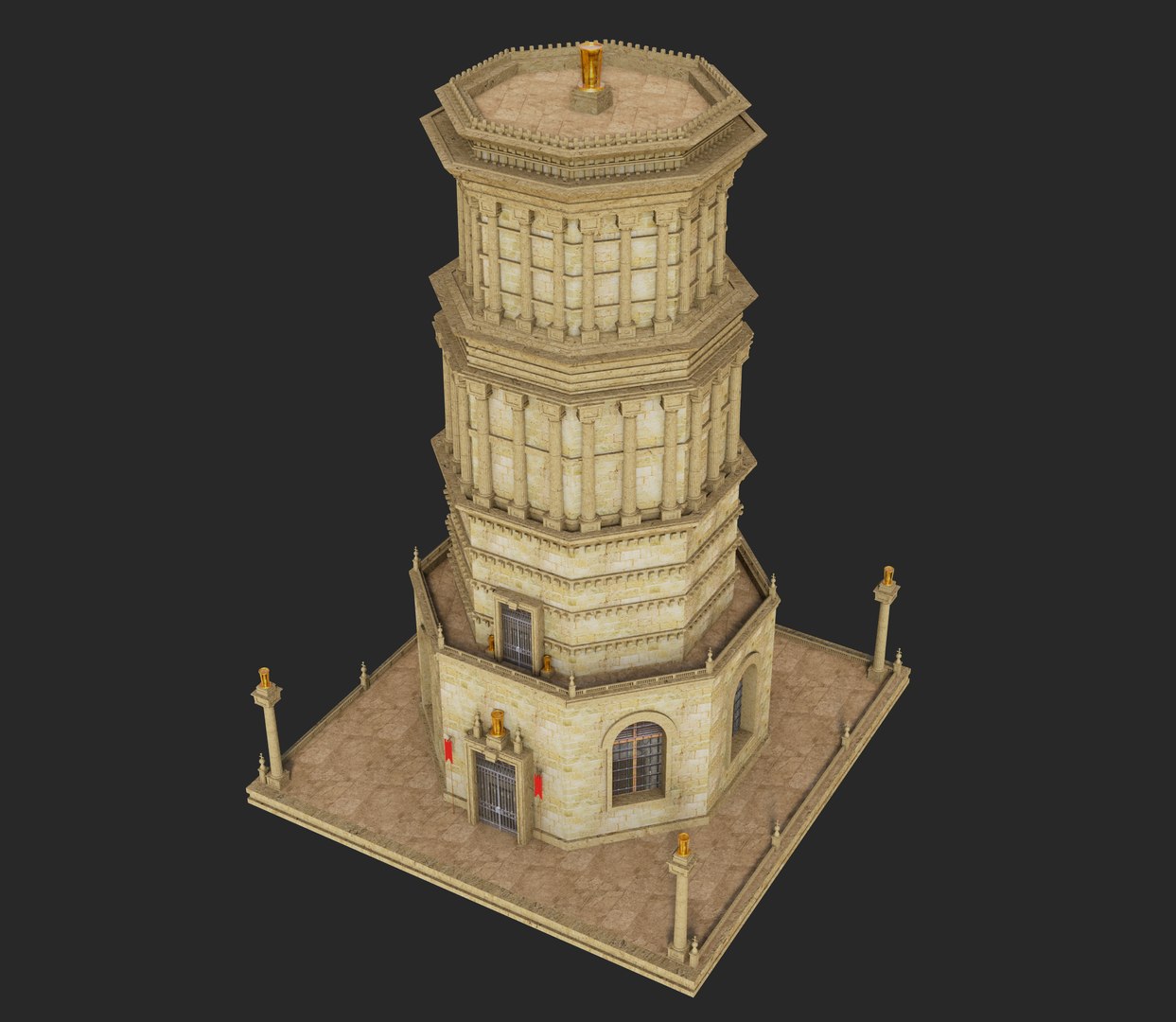 3D Anicent Magne Tower Model - TurboSquid 2339201