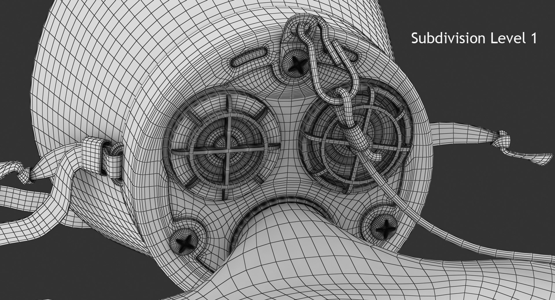 3d model airplane oxygen mask