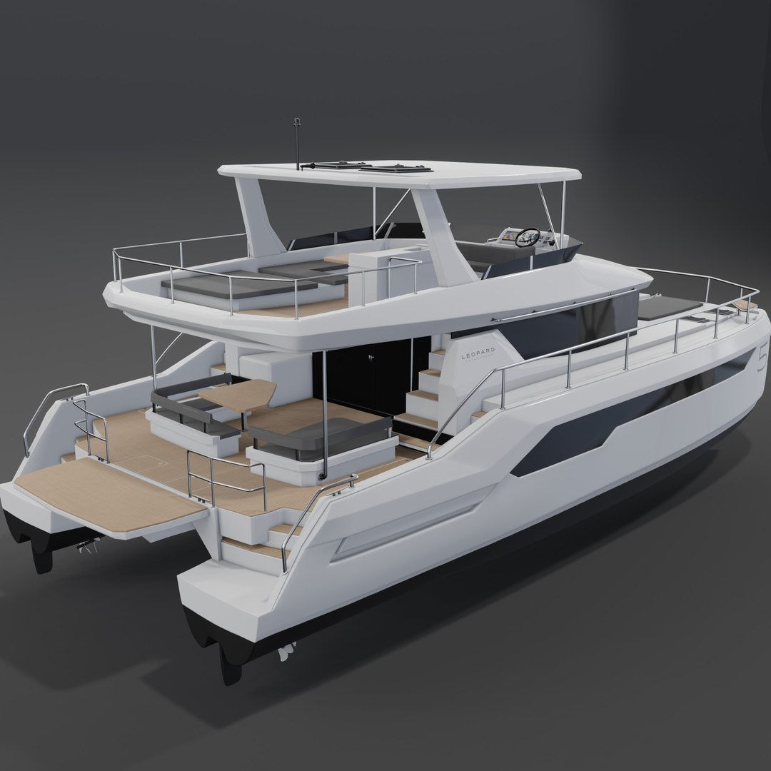 Leopard 53 Powercat 3D PBR Catamaran 3D Model - TurboSquid 2336749