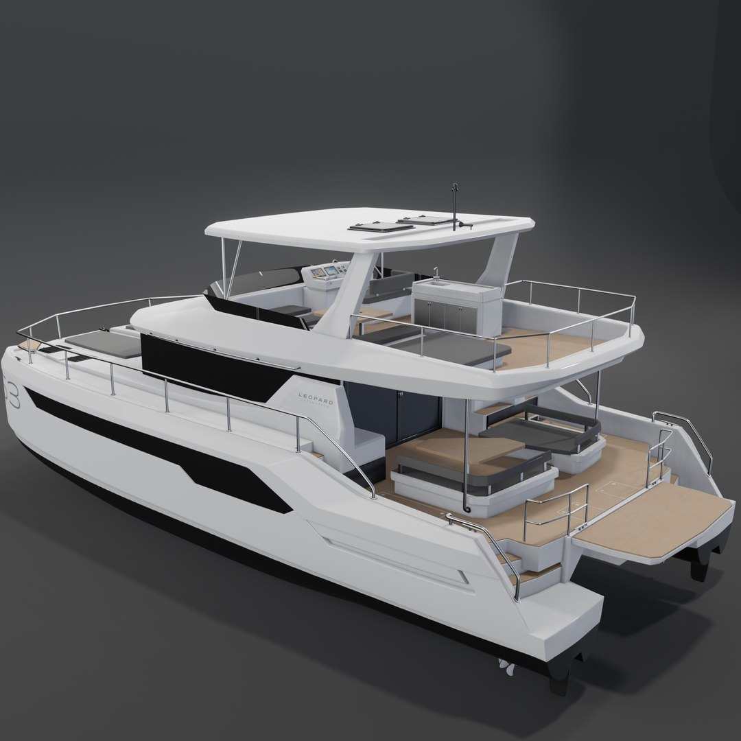 Leopard 53 Powercat 3D PBR Catamaran 3D Model - TurboSquid 2336749