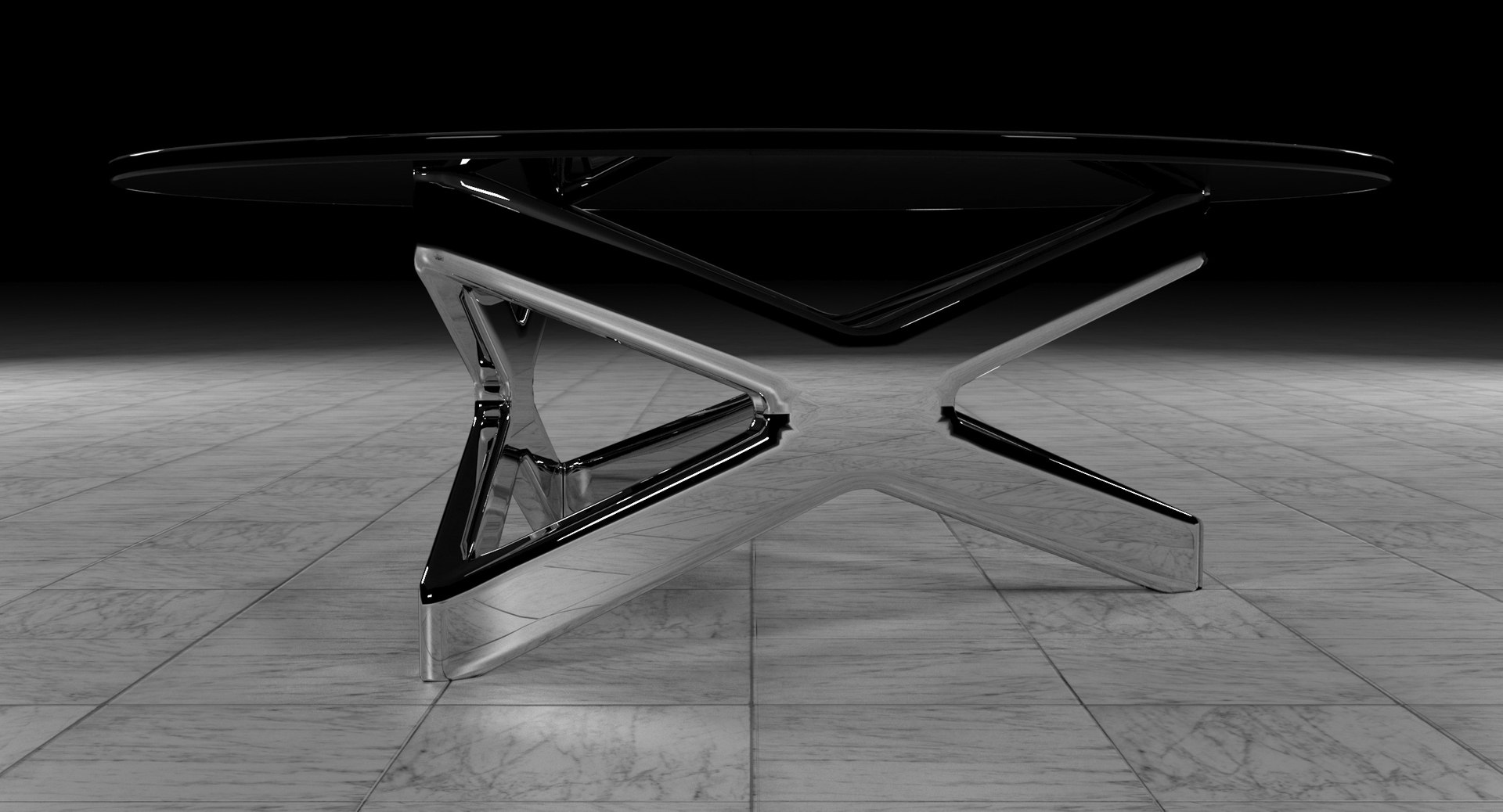 3D Minimalist Chrome X Triangle Model - TurboSquid 1509945