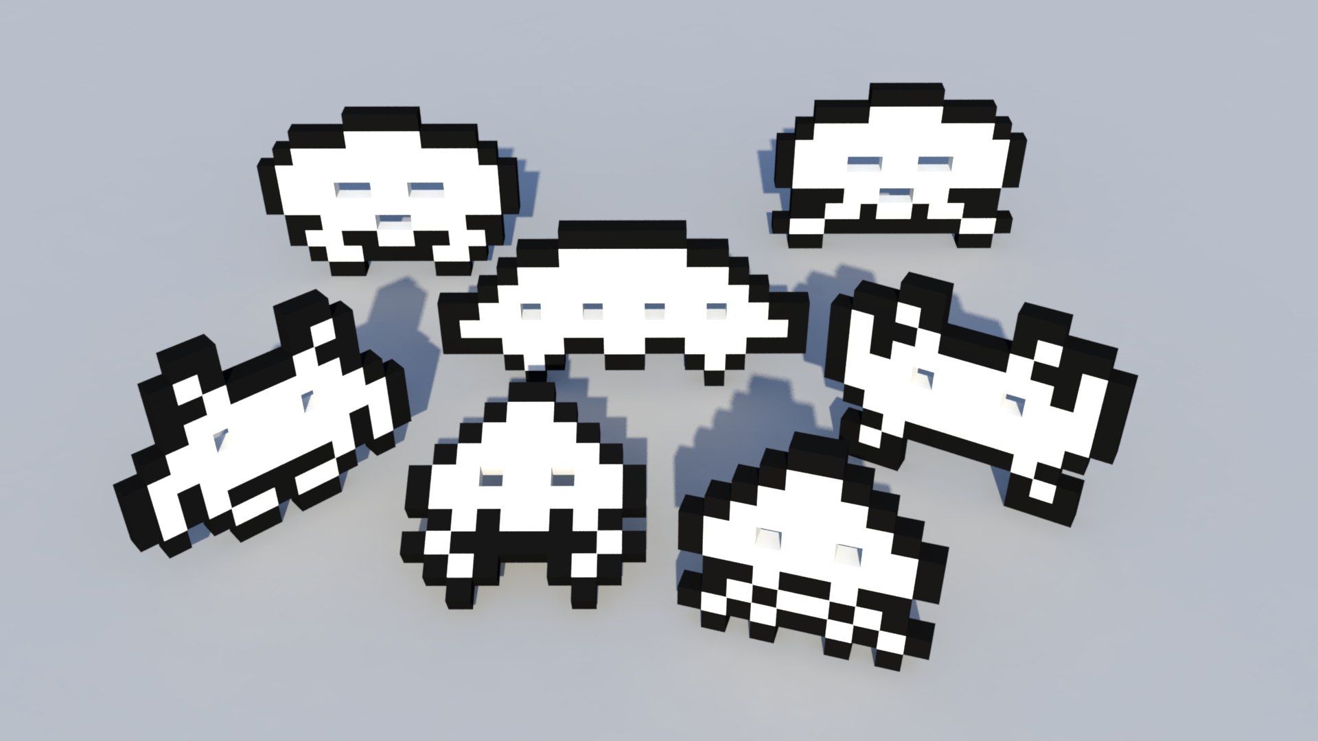3d Model Space Invaders