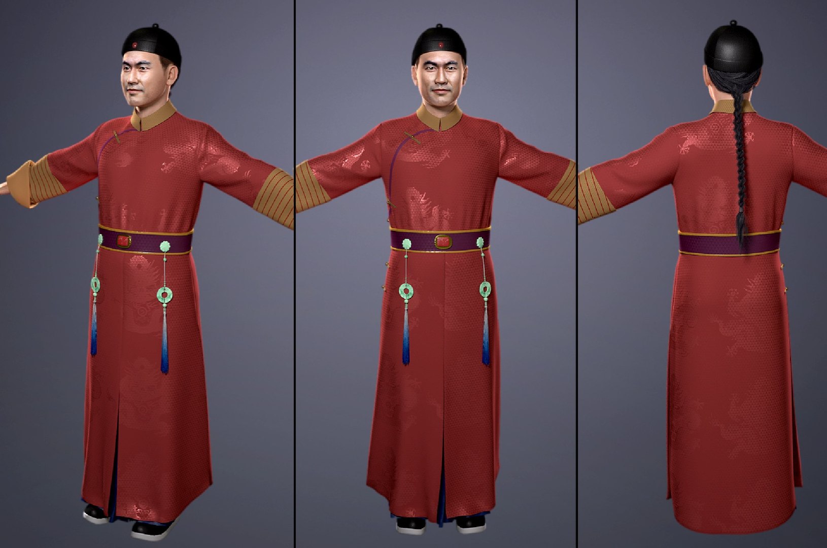 3D Emperor Of Qing Dynasty In Ancient China - TurboSquid 2203041