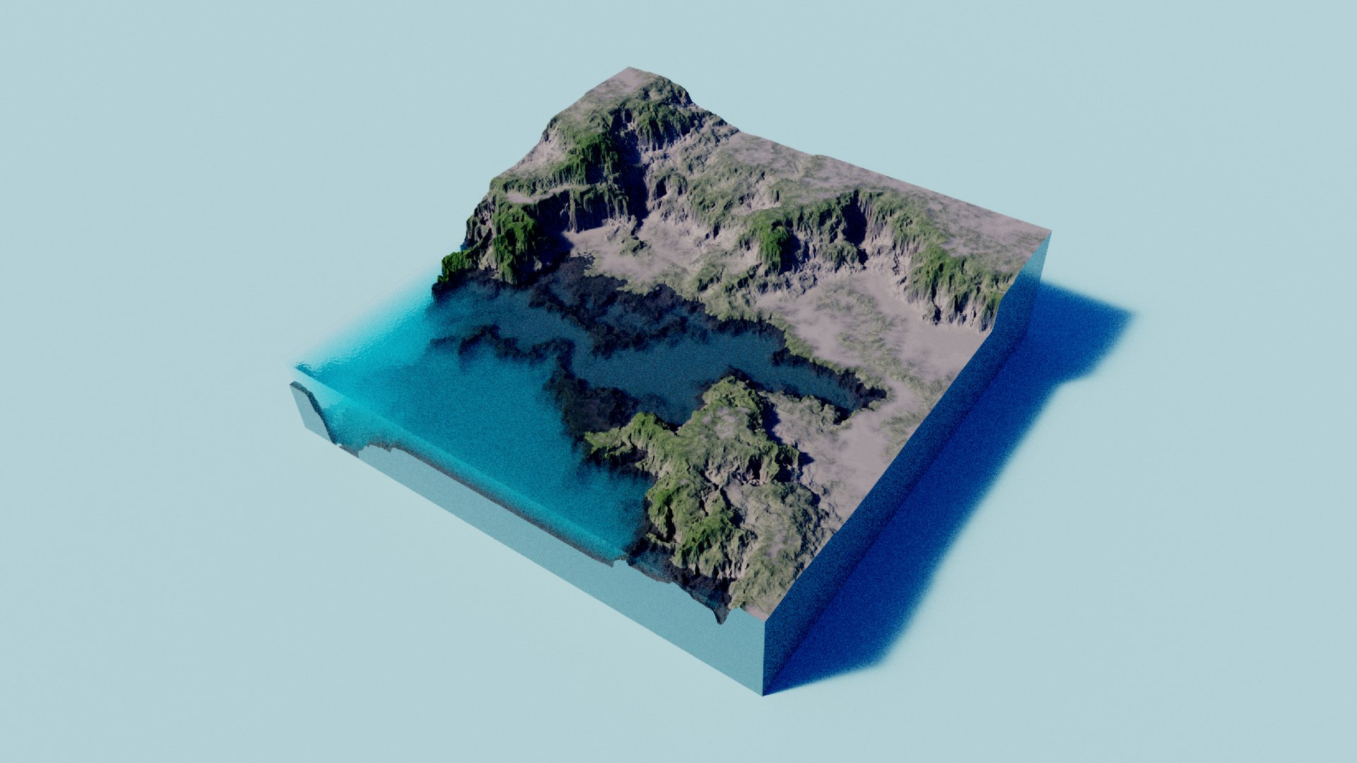 3D Model TERRAIN COASTLINE 10 4K - TurboSquid 2137165