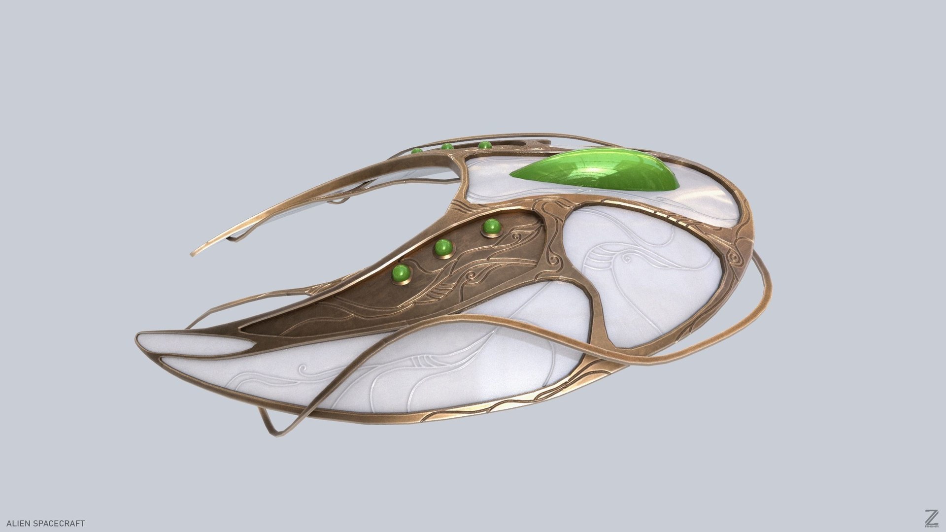 Alien Spacecraft 3D Model - TurboSquid 2238545